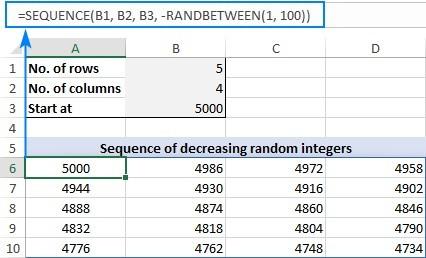 Hướng dẫn sử dụng hàm SEQUENCE trong Office 365, cách tạo một chuỗi số tự động